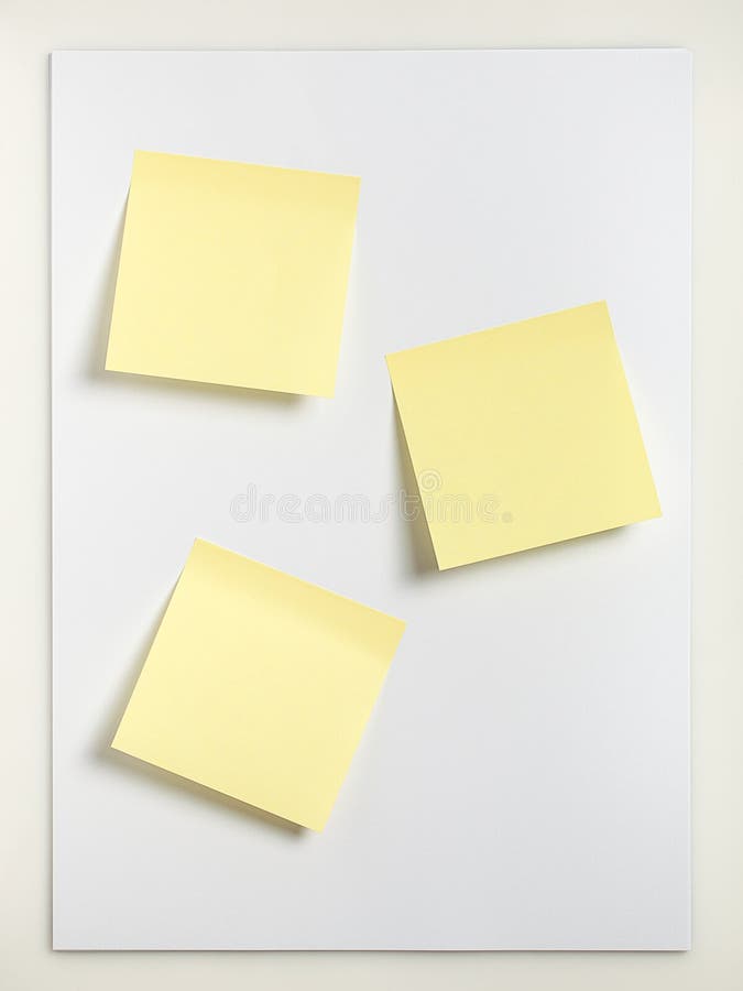 Three Sticky notes stock image. Image of paper, sticky - 43687859