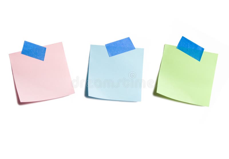 Sticky Notes Stacked Together Stock Image - Image of message, board ...