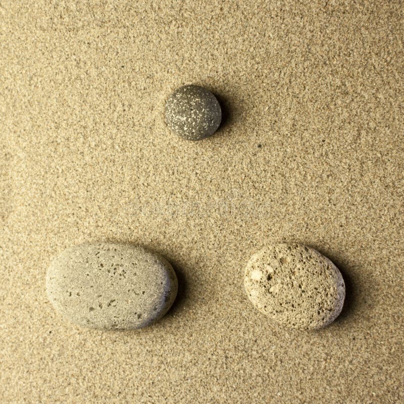 Three Stones in Sand, Zen Concept Stock Photo - Image of spirituality ...