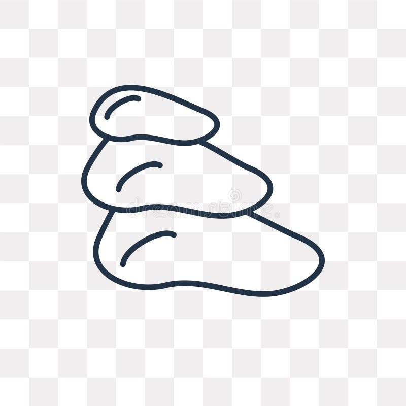 Three Stones Vector Icon Isolated on Transparent Background, Lin Stock ...