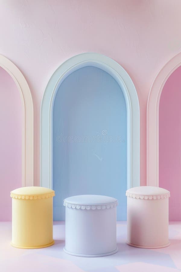 Three Stools Against a Wall Stock Photo - Image of chair, interior ...