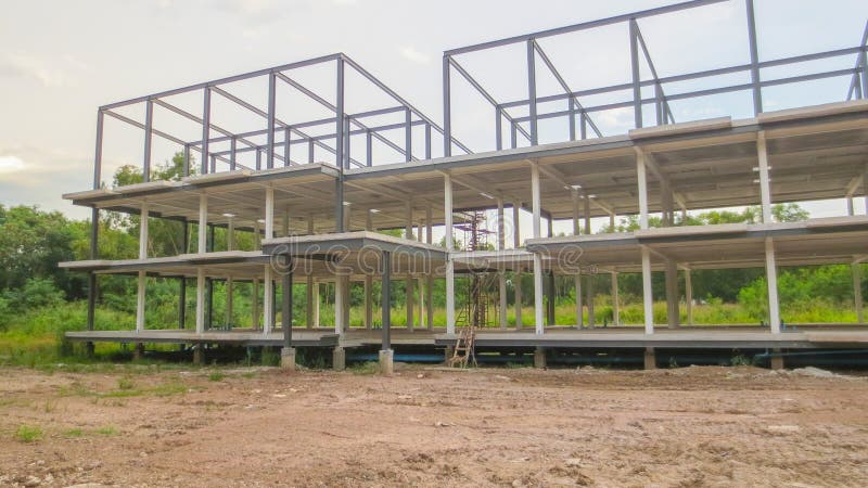 Three Storey Building Under Construction Stock Photo - Image of facade ...
