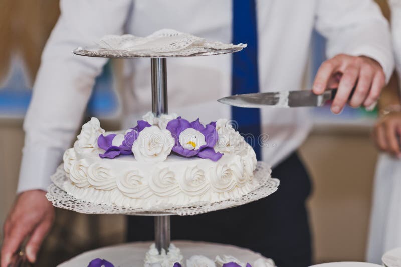 A Three-storey Cake on a Stand 7045. Stock Photo - Image of vintage ...