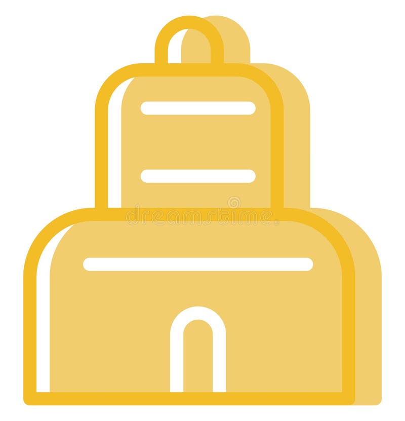 Three Storie Yellow Building, Icon Stock Vector - Illustration of icon ...