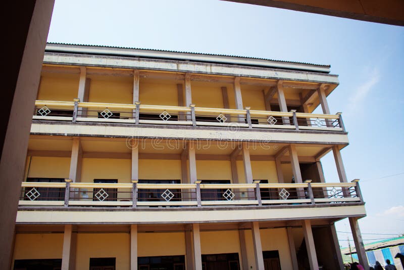 Modern Three Story Office Building Stock Image - Image of contemporary ...