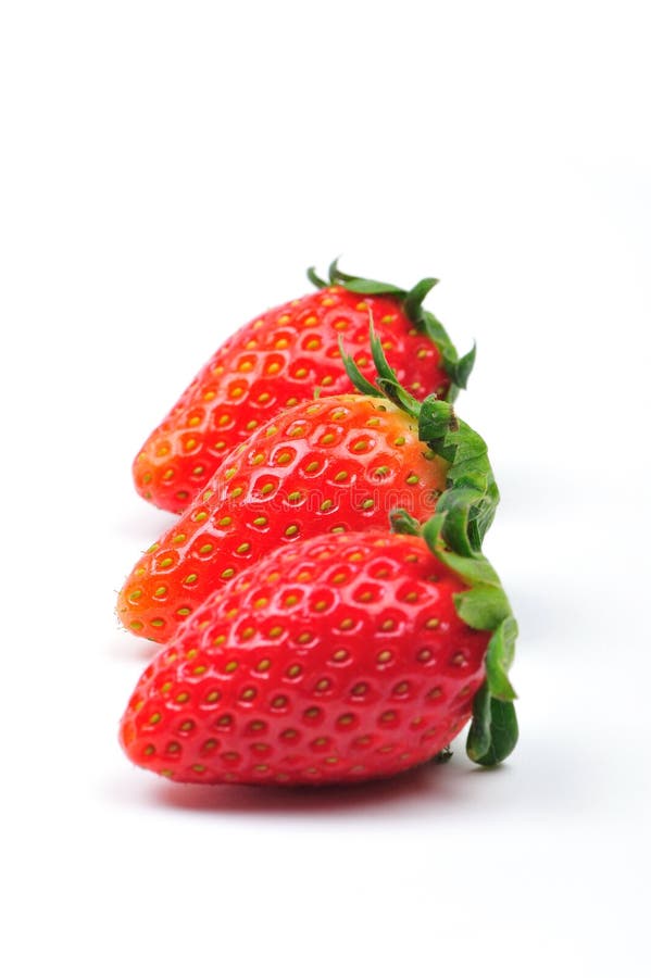 Three Strawberries stock image. Image of food, natural - 7543747