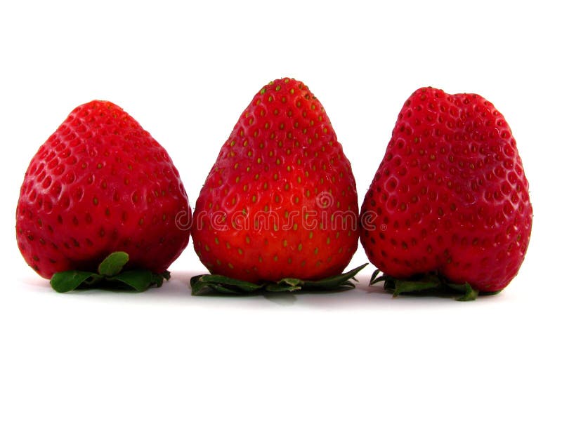 Three Strawberries stock image. Image of nutrition, fresh - 9225699