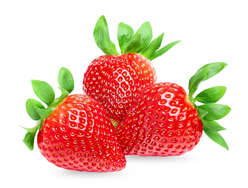 Three Strawberry`s Sitting in the Sun Stock Image - Image of grown ...