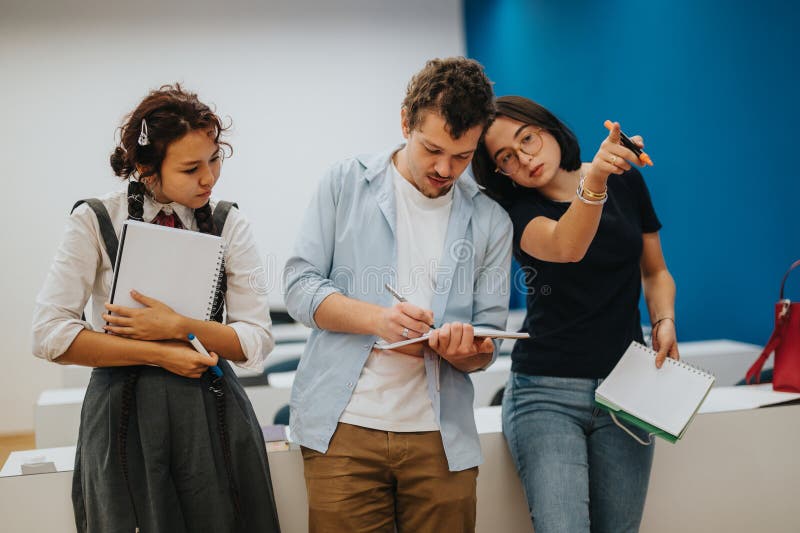 Students Collaborating in a Classroom Setting, Focusing on Teamwork and ...