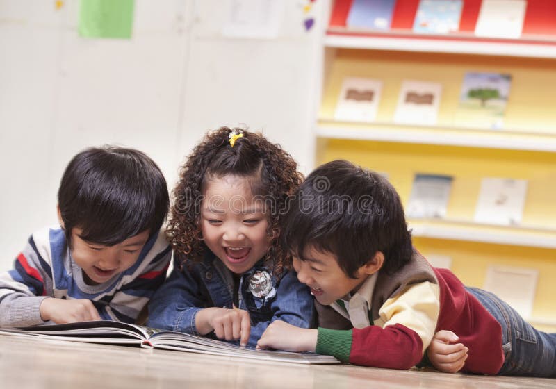 Three Students Reading stock photo. Image of china, imagination - 33372740