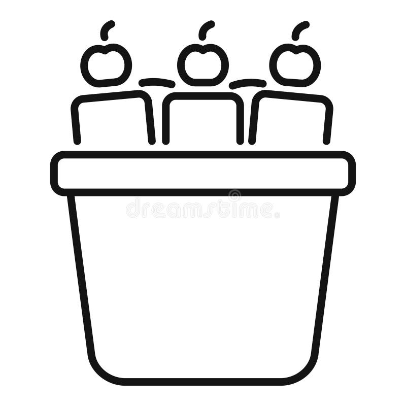 Three Students Sitting at Desk in Classroom Line Icon Stock Vector ...