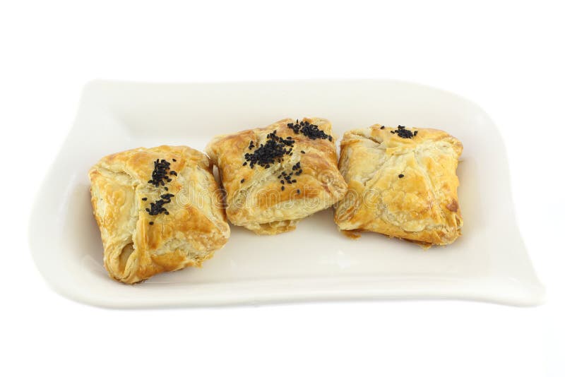 Three Stuffed Pastries stock image. Image of pastries - 42554625