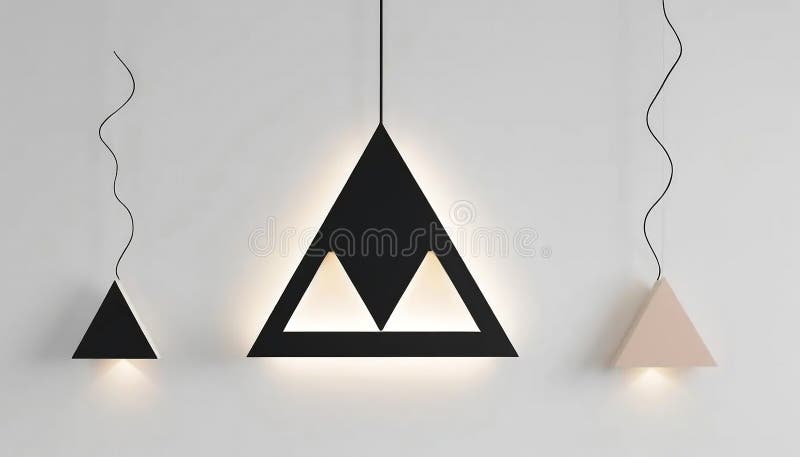 Modern Minimalist Triangle Pendant Lamps - Geometric Lighting Design ...