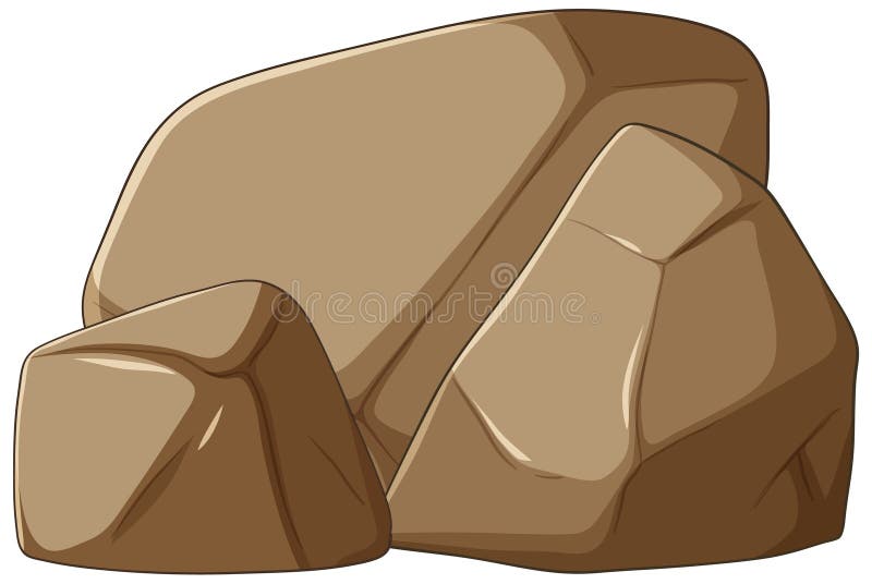 Three Rocks in Vector Format Stock Vector - Illustration of stones ...