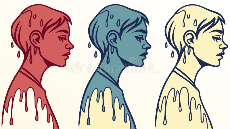 Three Stylized Human Profiles. Diversity and Perspective. Vector Design ...