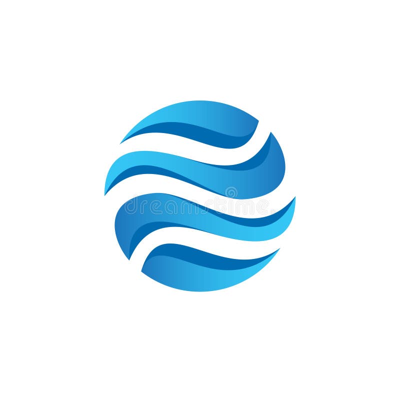 Three stylized waves stock vector. Illustration of simple - 359282116