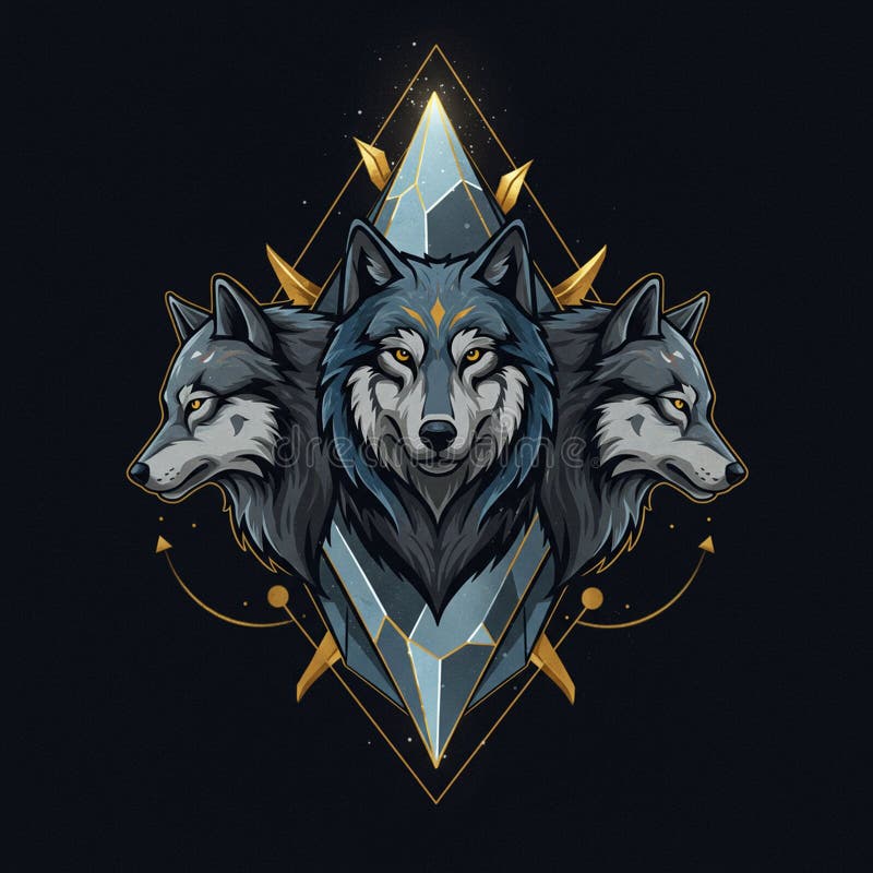 Dark wolves discovering stock illustration. Illustration of death ...