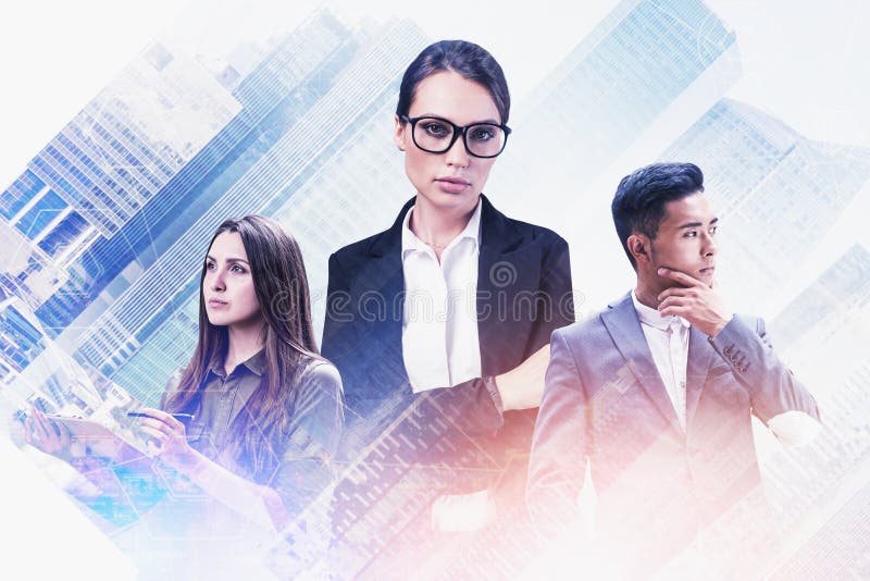 Three Successful Business Partners in City Stock Photo - Image of ...