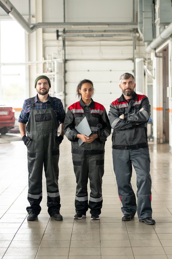 Three workers stock photo. Image of businesspeople, document - 9163690