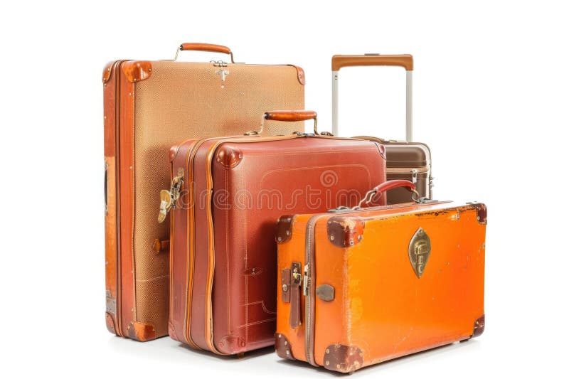 Three Suitcases Sitting Side by Side, Ready for Their Journey Stock ...