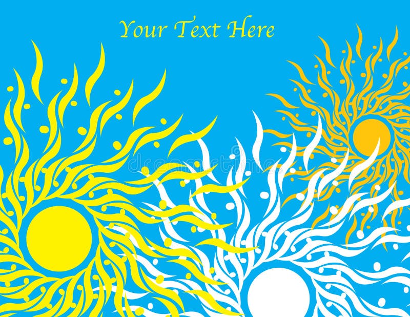 Three Suns stock vector. Illustration of pattern, sunny - 15582951