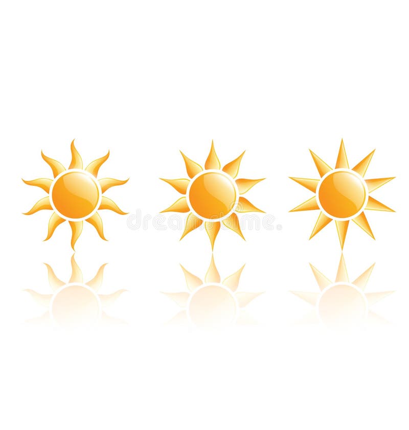 Suns icons stock illustration. Illustration of temperature - 18549865