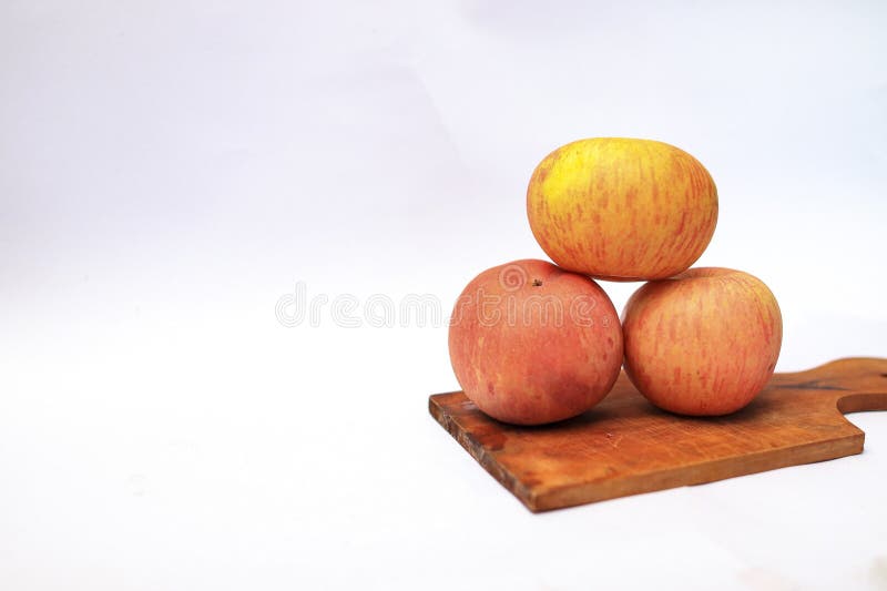 Three sweet apples stock photo. Image of drink, white - 362054656