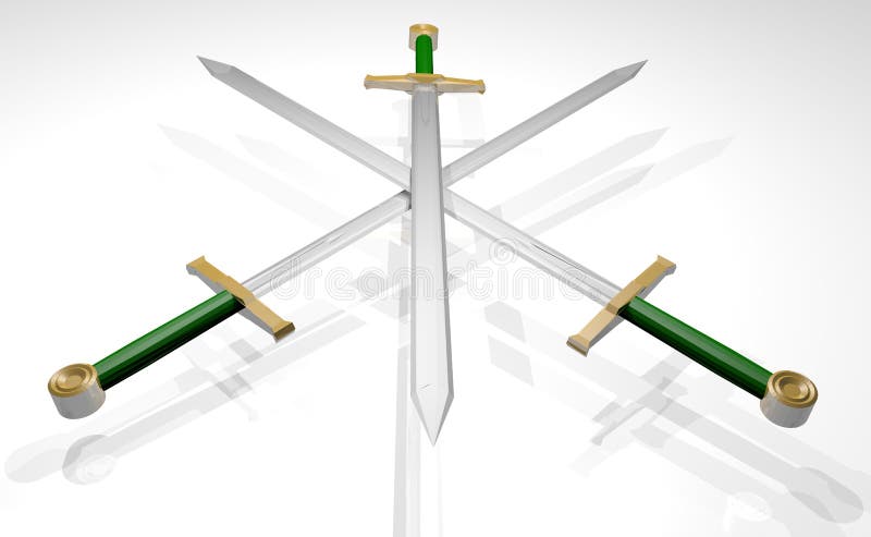 Three swords stock illustration. Illustration of black - 42712052
