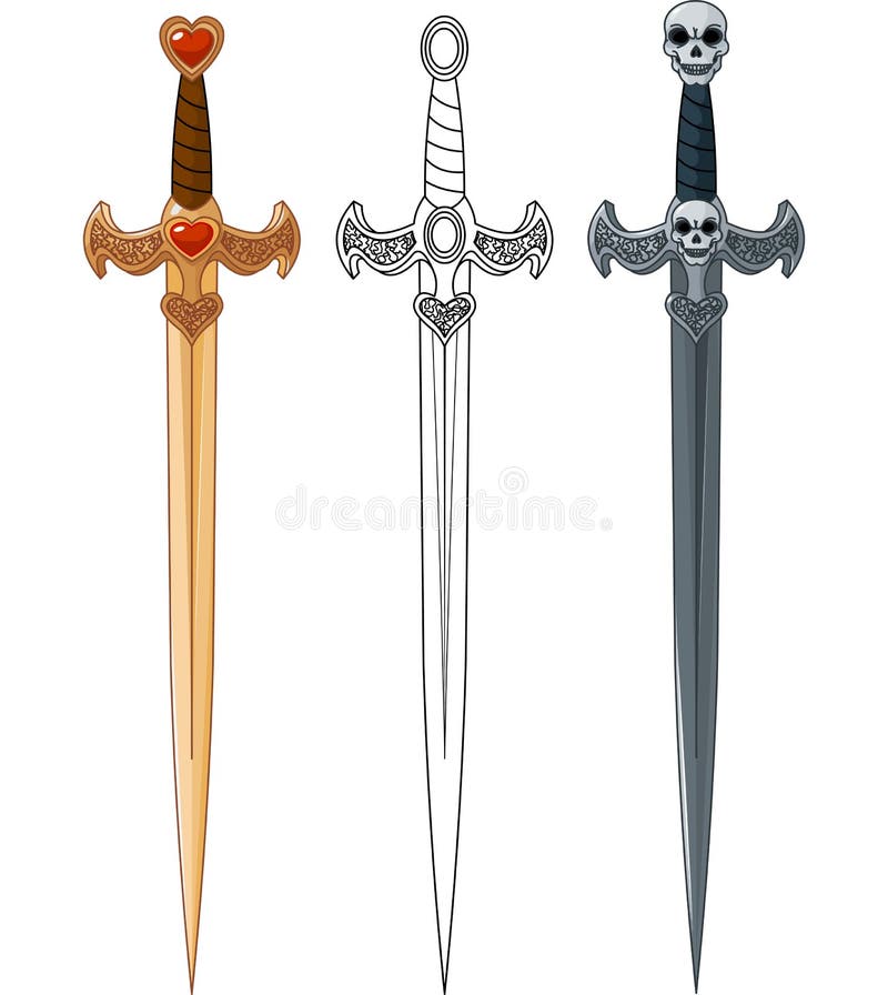 Three Swords stock vector. Illustration of ancient, isolated - 41888340