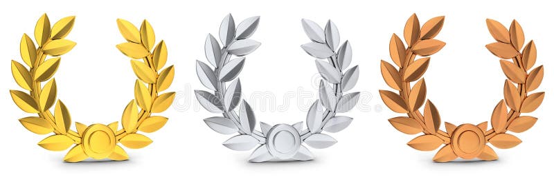 Three Symbol Winner on White Background Stock Illustration ...