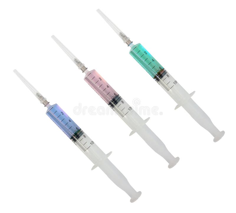 Three Colored Syringes Stock Photos - Free & Royalty-Free Stock Photos ...