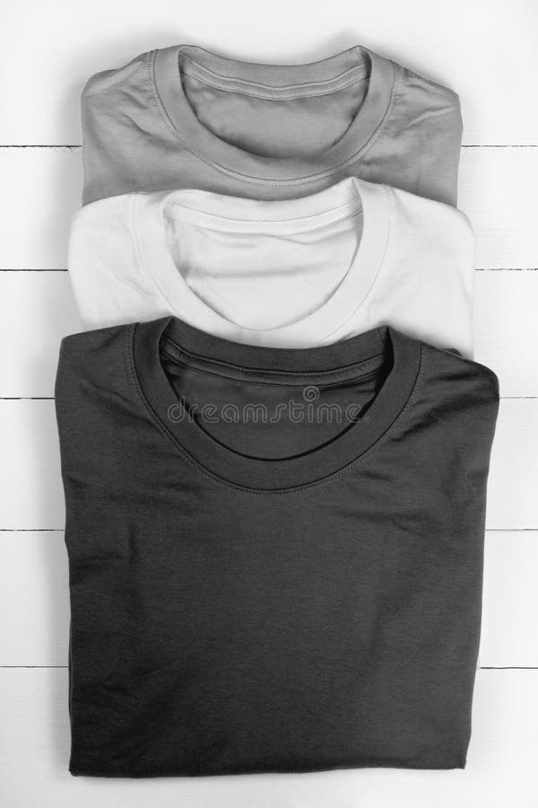 Three t-shirts stock image. Image of apparel, texture - 52583075
