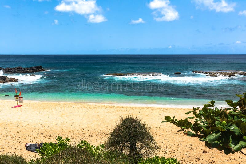 Three Tables Beach Coast, Oahu, Hawaii Stock Photo - Image of ocean ...