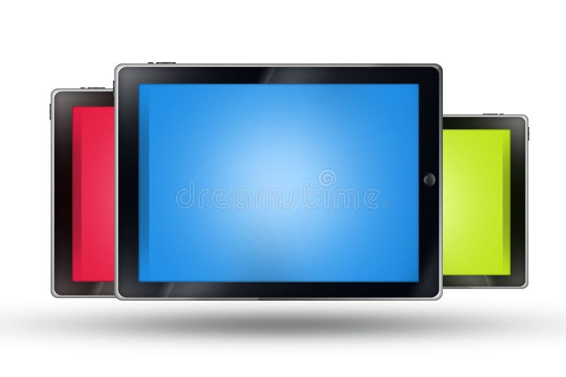 Mobile Technology in Hands stock illustration. Illustration of laptop ...