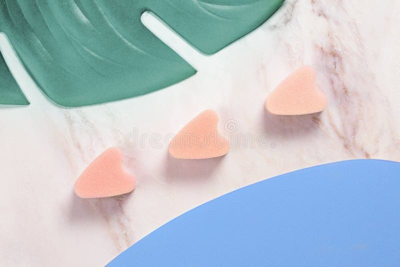 Three Tampons Stringless between Leaves Stock Image - Image of ...