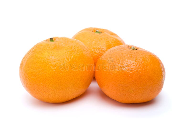 Three tangerines stock image. Image of healthy, orange - 7235895