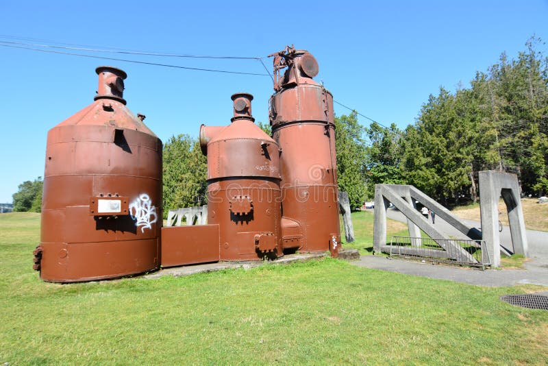 Three Tanks at Gas Works Park in Seattle, Washington Stock Photo ...