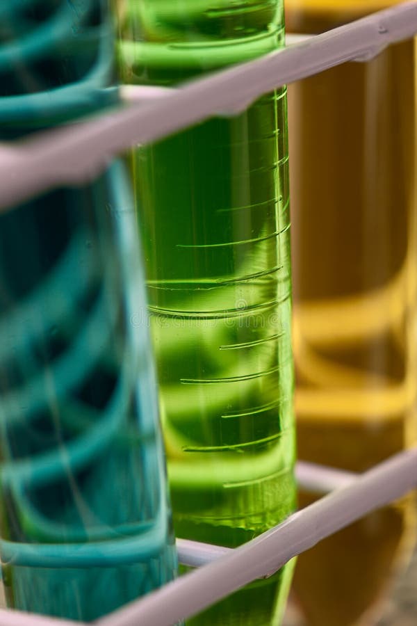 Three Test Tubes Containing Precipitates of Transition Metal Compounds ...