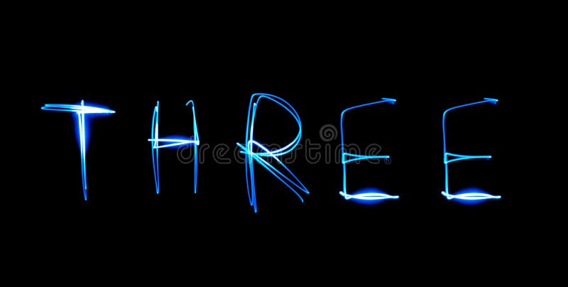 Three - text stock image. Image of words, symbol, light - 19199897