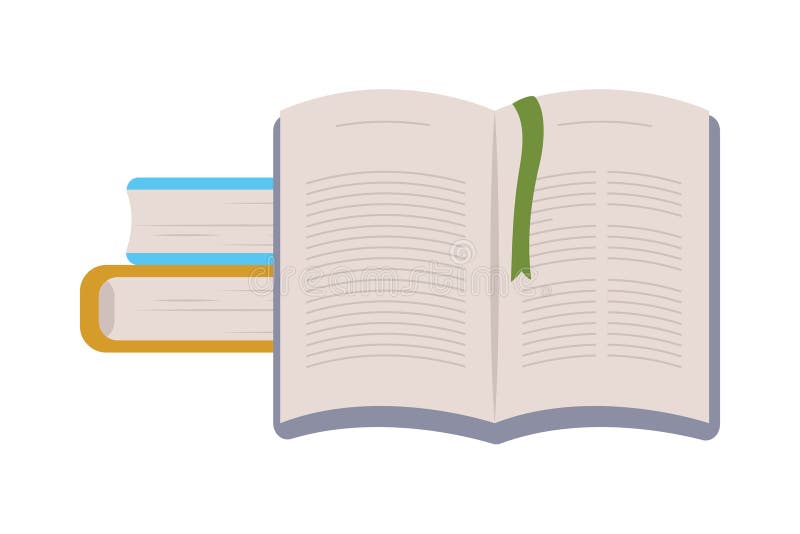 Three text books library stock vector. Illustration of open - 273107357