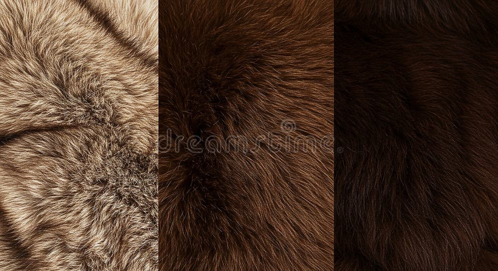 Three Textured Fur Patterns are Presented Side by Side. the First ...