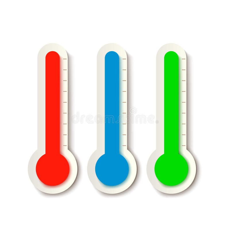 Three Thermometers with Different Temperatures, Measure Diagnostic ...