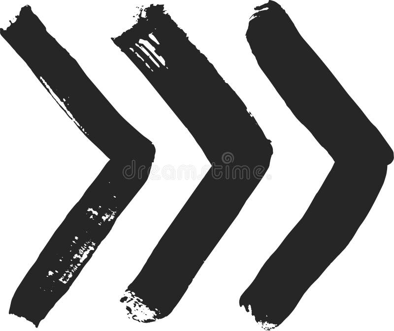 Three Thick Black Grunge Arrows are Pointing To the Right, Creating a ...