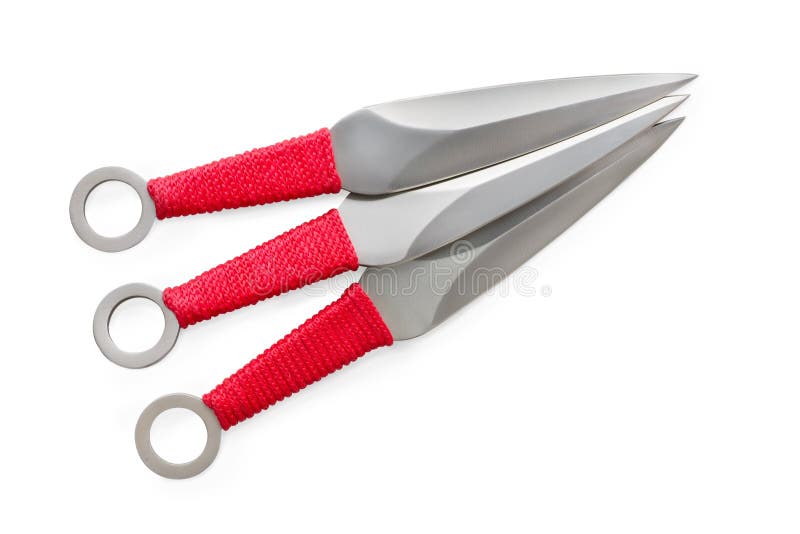 Three throwing knives stock photo. Image of stainless - 66433948