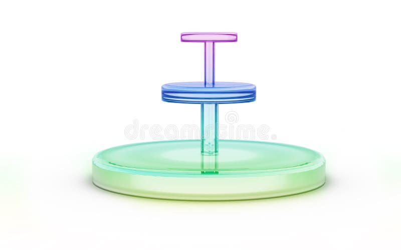 Three Tier of Color Glass Stand Stock Illustration - Illustration of ...