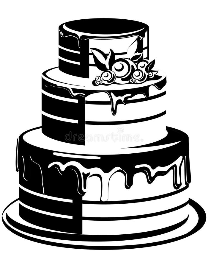 Three Tier Cake Stock Illustrations – 346 Three Tier Cake Stock ...