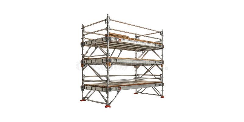 Three-Tier Metal Scaffolding Structure for Construction Projects ...