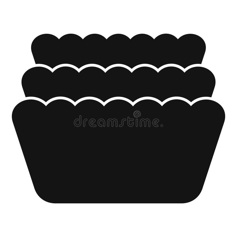 Three Tier Serving Tray Presenting Food Icon Silhouette Stock ...