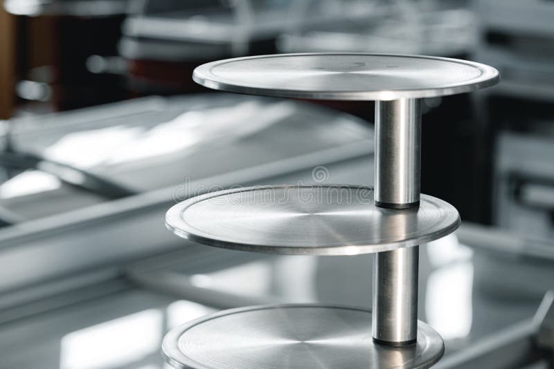 Three Tier Serving Tray in a Shop Stock Image - Image of household ...