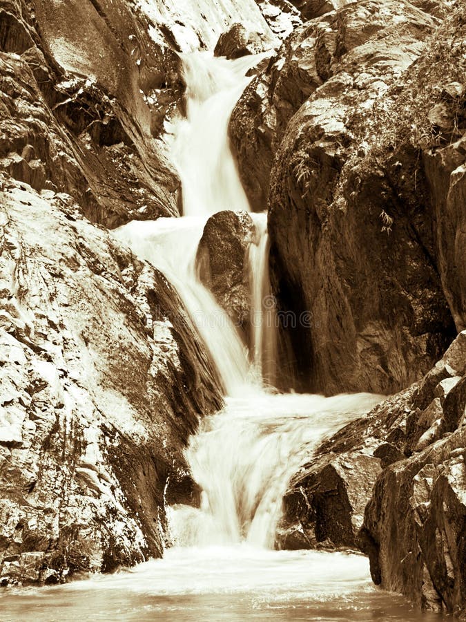 Three Tier Waterfall stock image. Image of narrow, drenched - 3493703